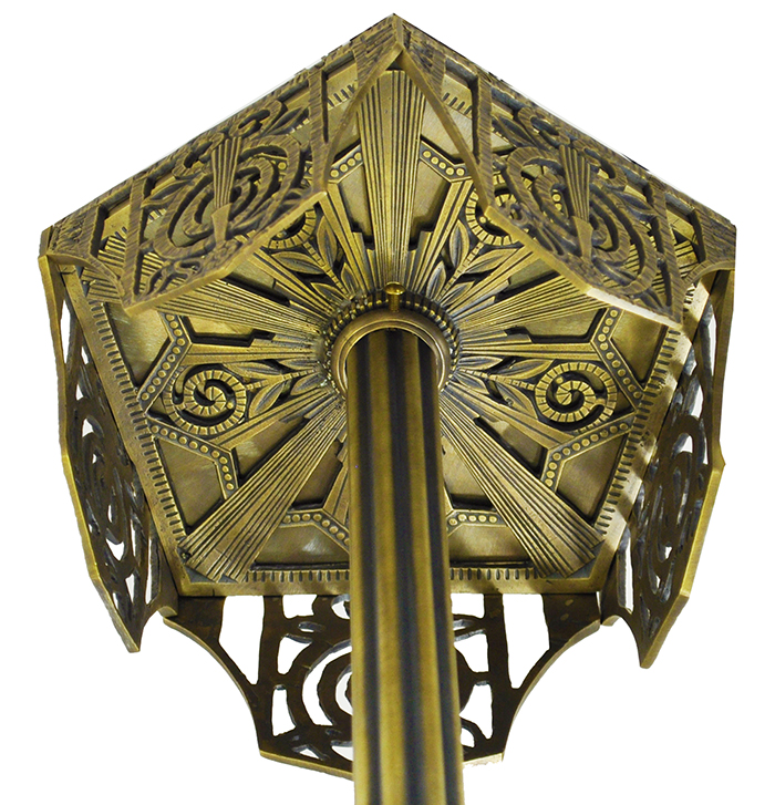 Vintage Hardware & Lighting - Art Deco Design Large Chandelier Mica ...