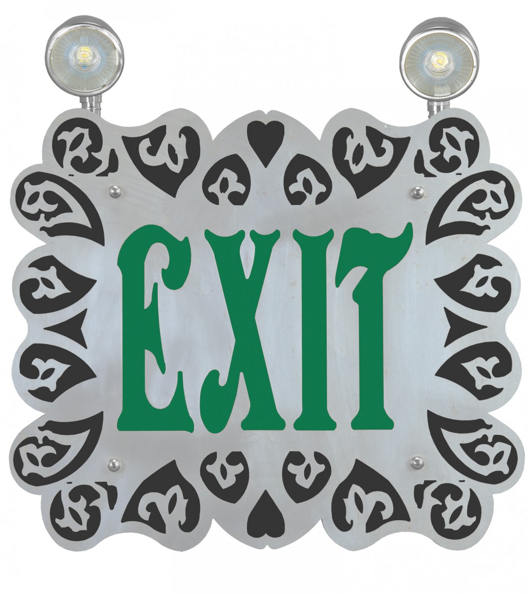 Vintage Hardware & Lighting - Fancy Victorian Design Aluminum Exit Sign ...