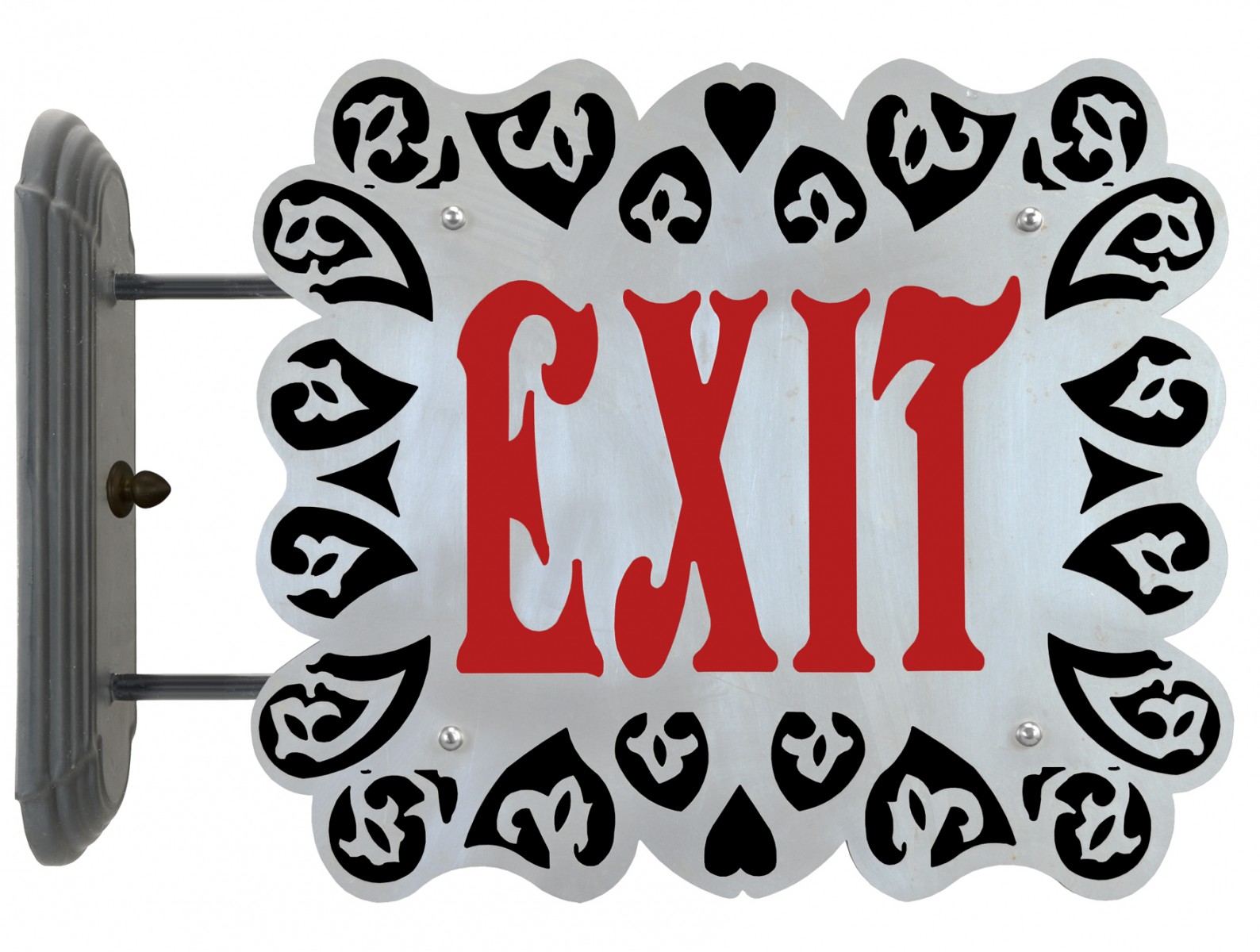 Vintage Hardware & Lighting - Fancy Victorian Design Aluminum Exit Sign ...