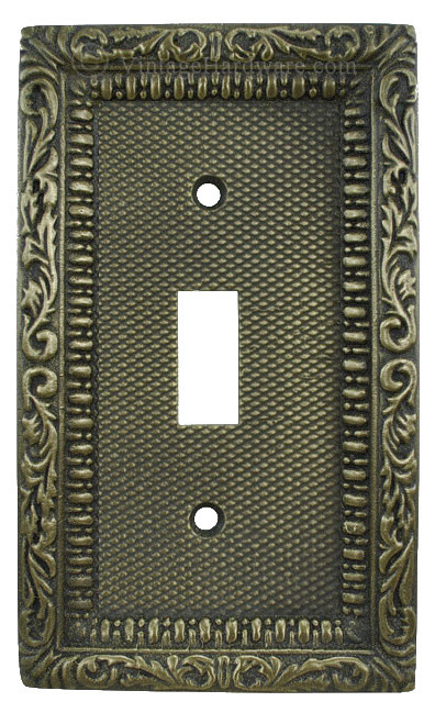 Vintage Hardware & Lighting - Victorian Decorative Brass Single Switch ...