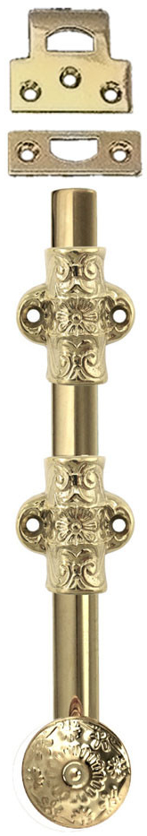 Vintage Hardware & Lighting - French Door Bolt - 8" Long Victorian Door ...