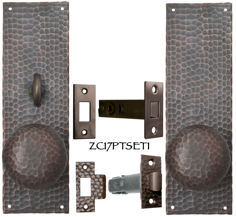 Vintage Hardware & Lighting - Arts & Crafts Hammered Copper Door Plate ...