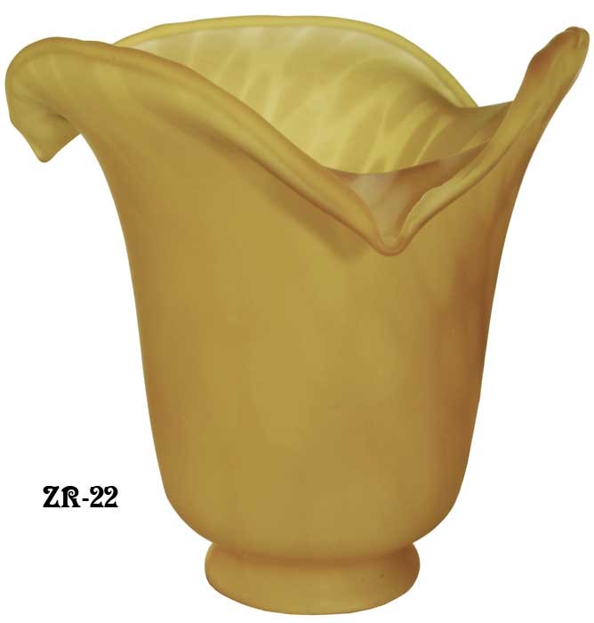 Vintage Hardware & Lighting - Glass Shade Recreated All Amber Art Glass ...